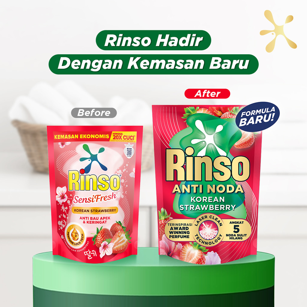 Jual Rinso Molto Detergent Cair Deterjen Anti Noda Korean Strawberry ...