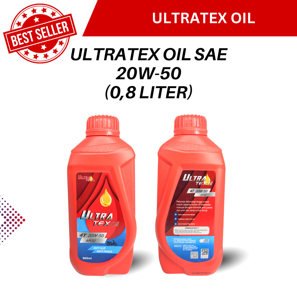 Jual ULTRATEX OLI 4T MESIN MOTOR MANUAL 1 0,8 LITER (SAE 20W-50 ...