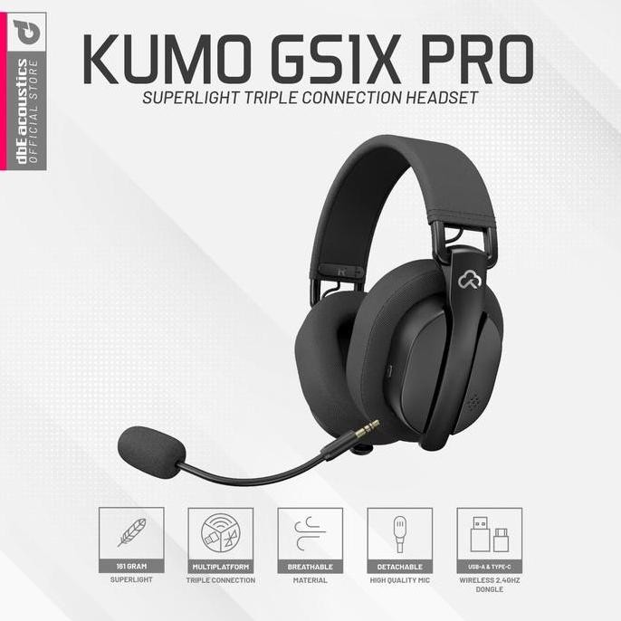 Jual Dbe Kumo Gs1X Pro Superlight Triple Connection Gaming Headset ...