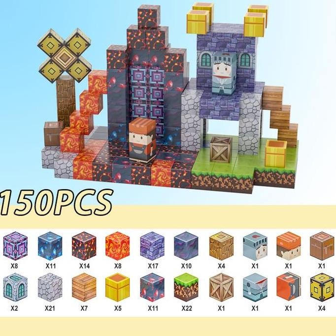 Jual KR Duffy toys Magnetic Building 4D Cubes DIY Puzzle Balok Susun ...