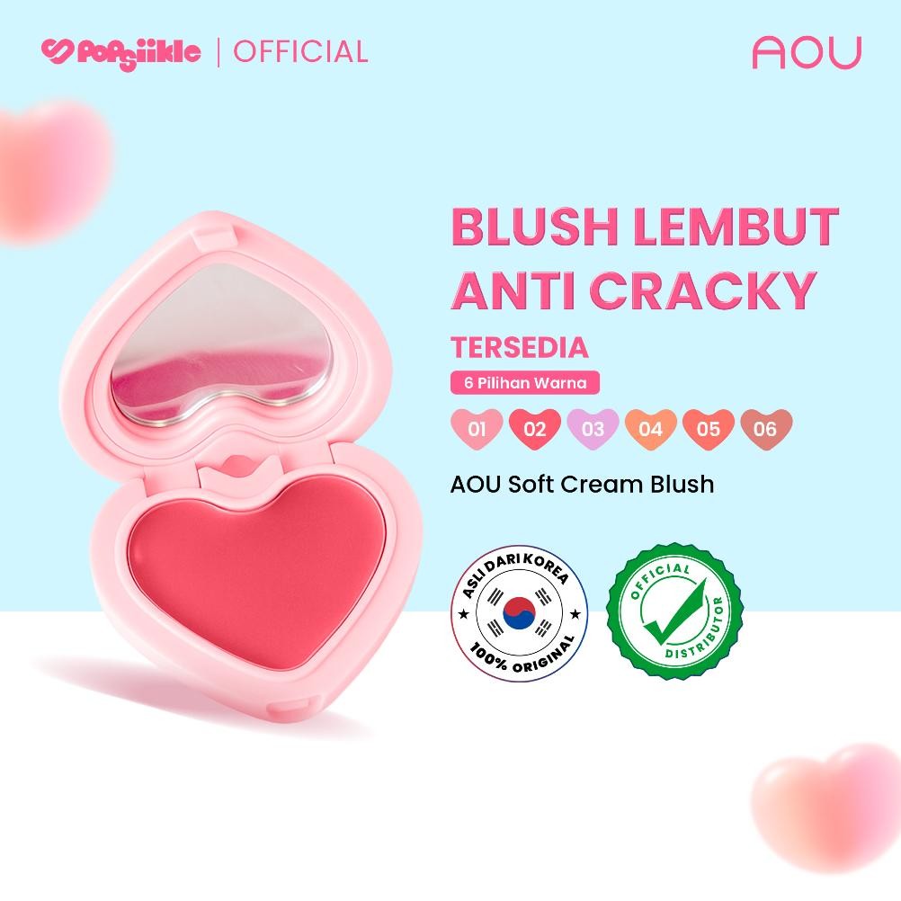 Jual READY STOCK OFFICIAL AOU Soft Cream Blush blush on pipi tekstur ...