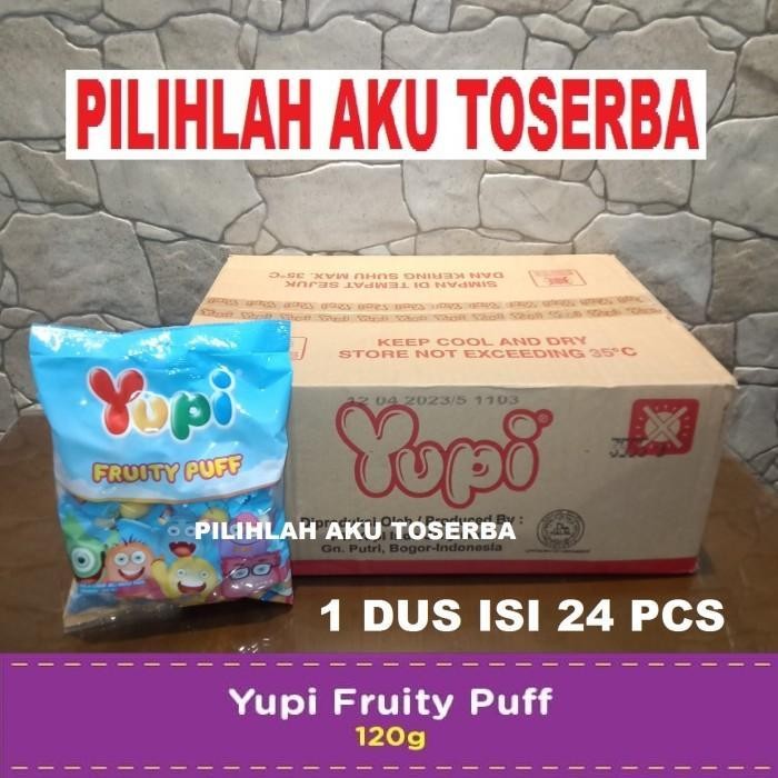 Jual YUPI FRUITY PUFF 120 gram - ( HARGA 1 DUS ISI 24 BUNGKUS ...
