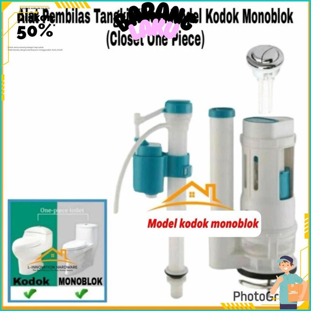 Jual Alat Closet Toto/ Pelampung Toilet Closet Duduk 2 Flush Tekan ...