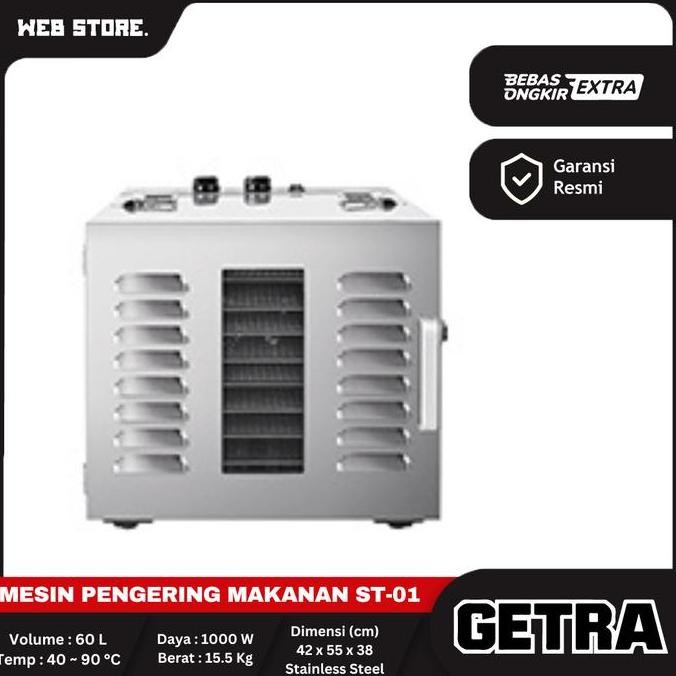 Jual JERICOMM Mesin Pengering Makanan Buah Dehidrator 10 Tray Getra ST ...
