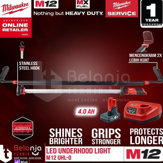 Jual IKKAKU- Milwaukee Led Underhood Light M12 UHL-0 Lampu Kerja Senter ...