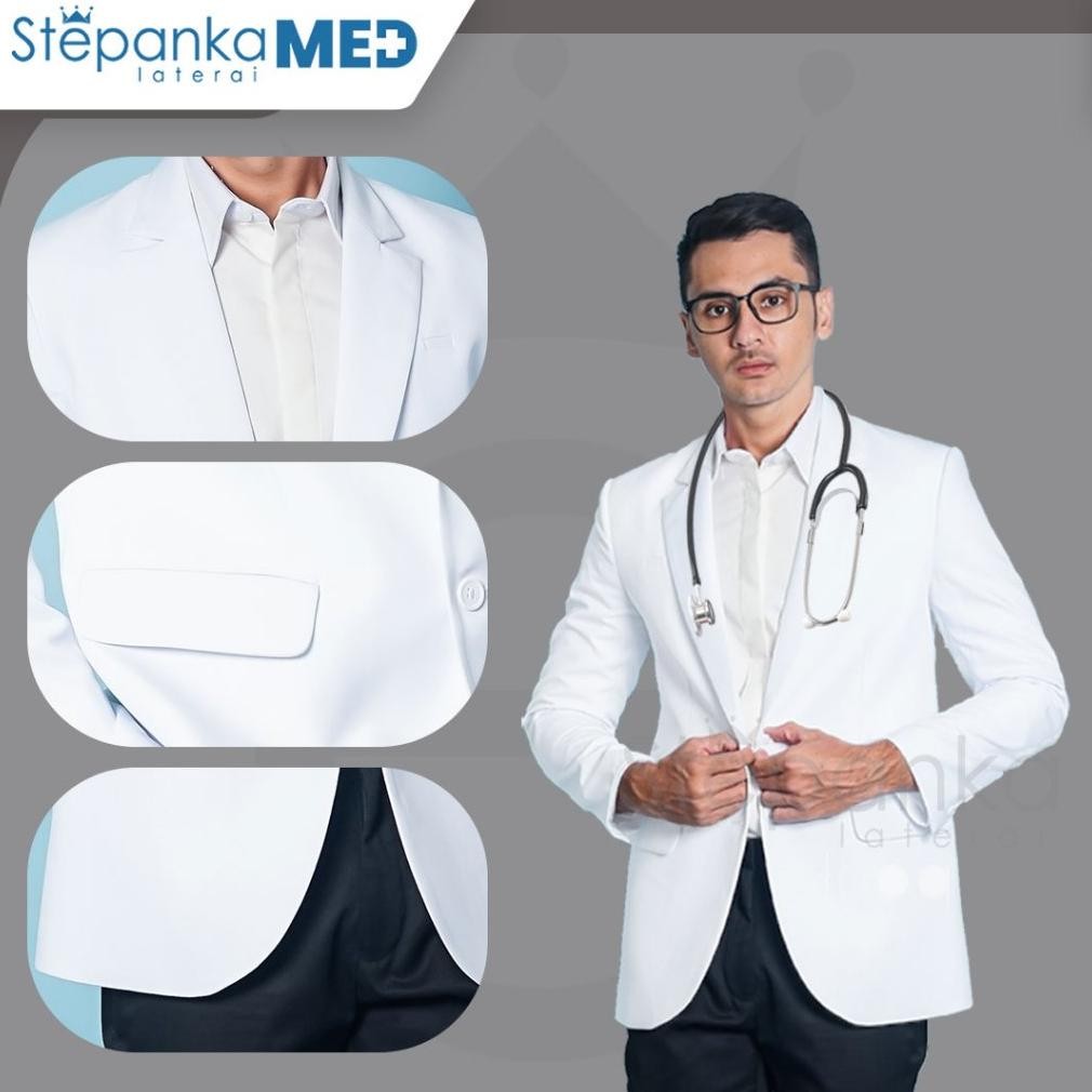 Jual Heatshrin Jas Dokter Lengan Panjang Wanita Dan Pria /Jas Dokter ...