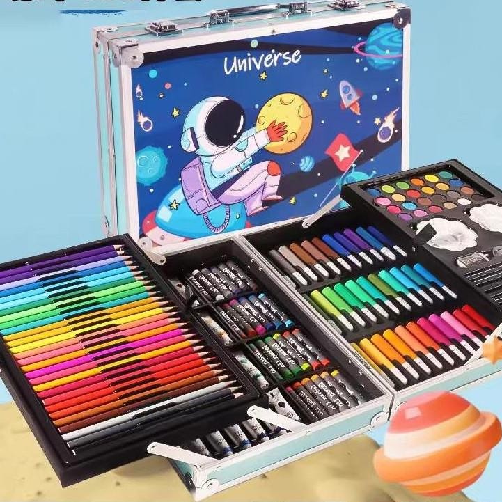 Jual CRAYON ART SET 145 PCS / KOPER SET CRAYON MEWARNAI ANAK / ALAT ...