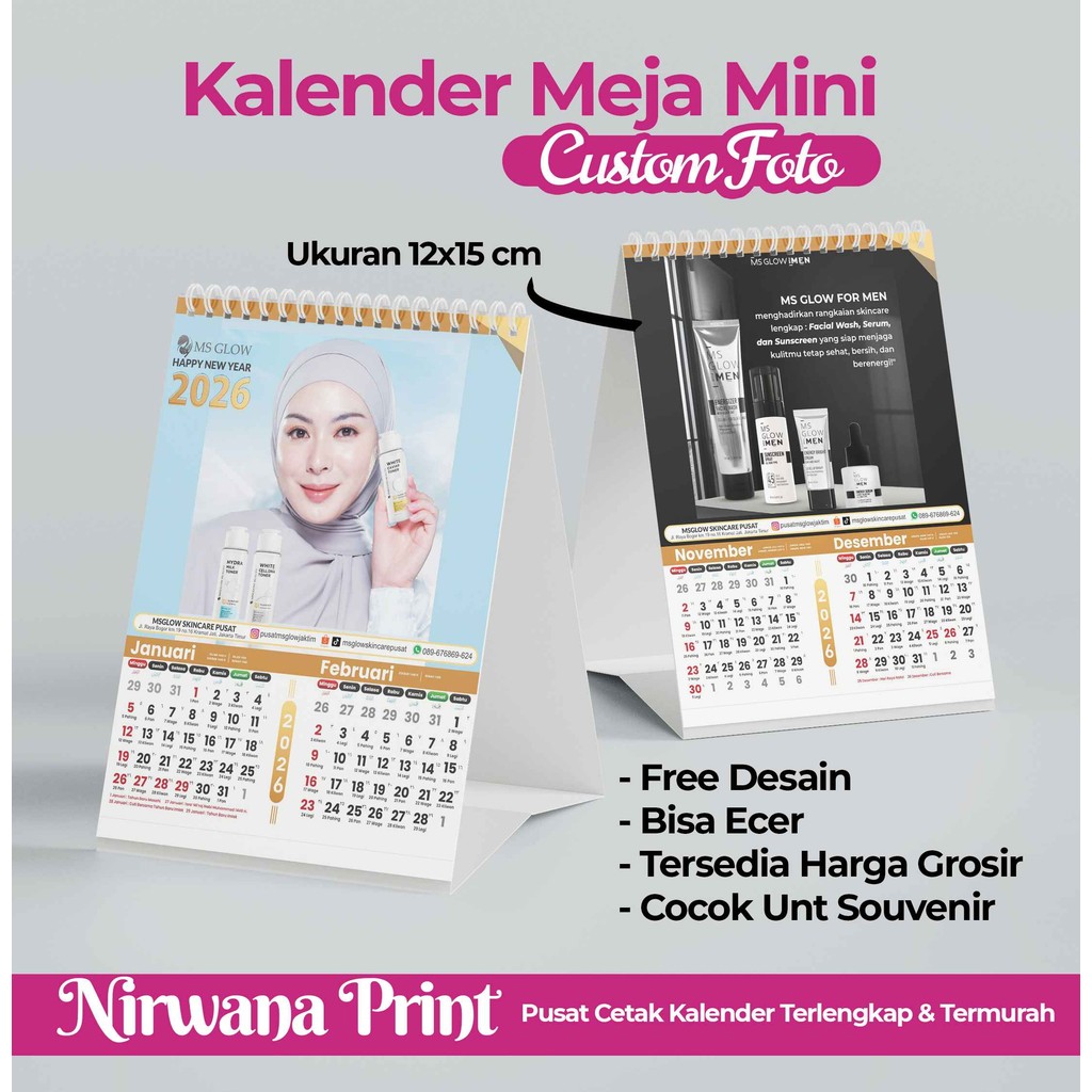 Jual 2026 Kalender Meja Mini Pake Foto Sendiri | Shopee Indonesia
