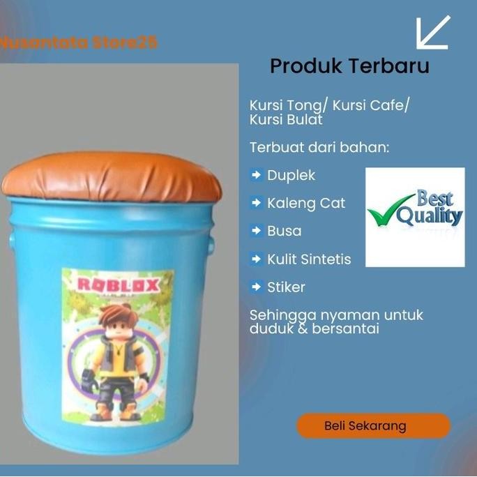 Jual BANGKU/KURSI CAFE/ KURSI TONG/ KURSI BULAT Furniture MS | Shopee ...