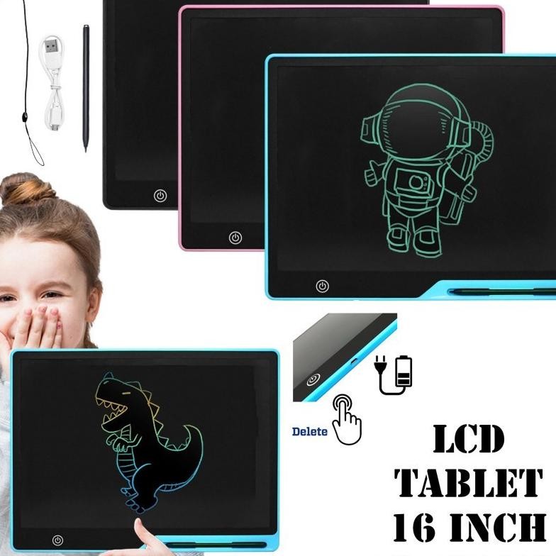 Jual Lcd Drawing Tablet 16 Inch Mainan Edukasi Anak Papan Tulis ...