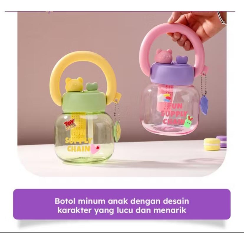 Jual Botol Minum Infused Handle Transparant BPA FREE 800ml 2 Cara Minum ...