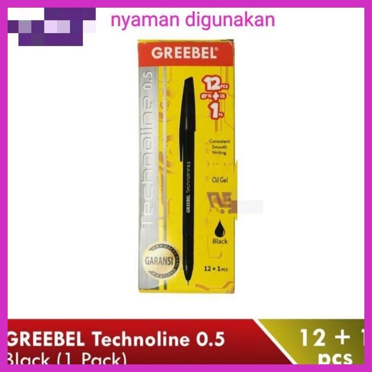 Jual (SEKOLAH) BALLPOINT TECHNOLINE GREEBEL SATUAN HITAM / BIRU ...