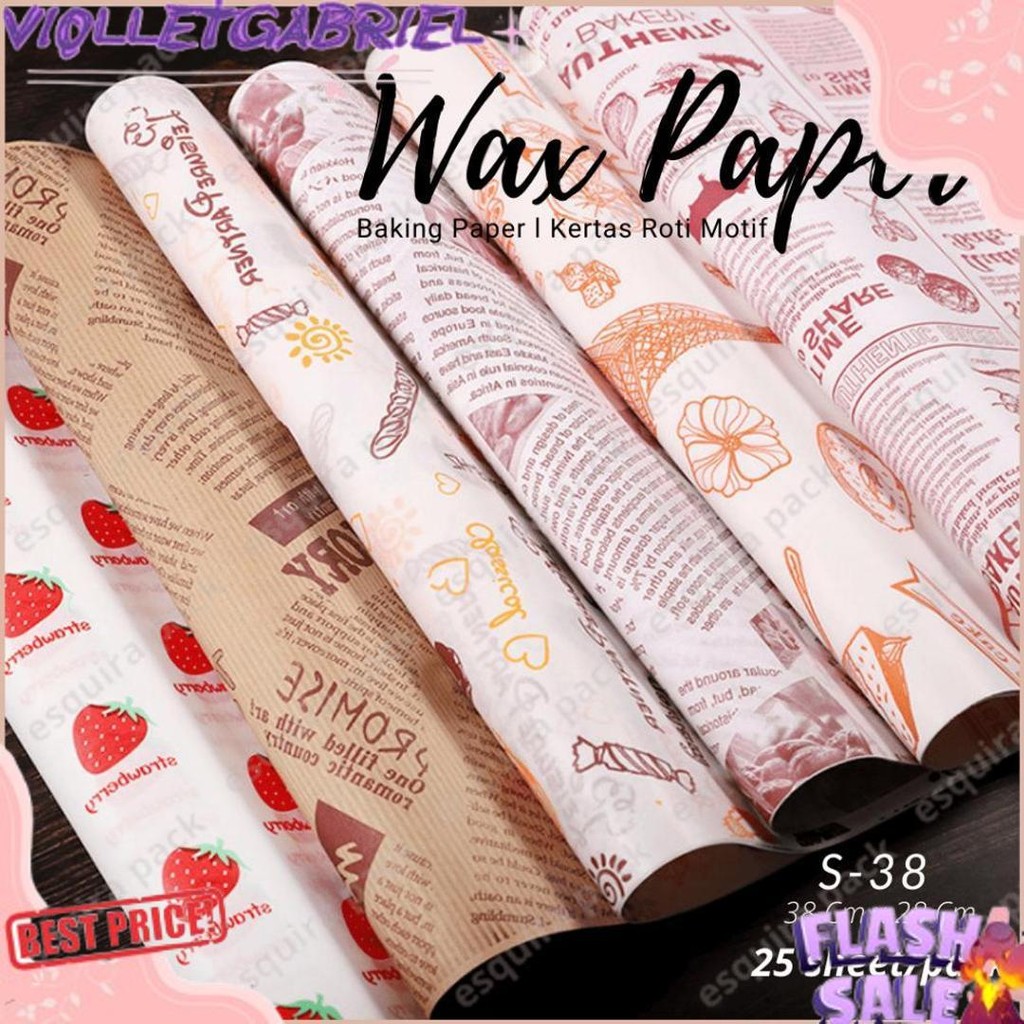 Jual New Sale Food Wrapper / Kertas Nasi Motif / Kertas burger / Kertas ...