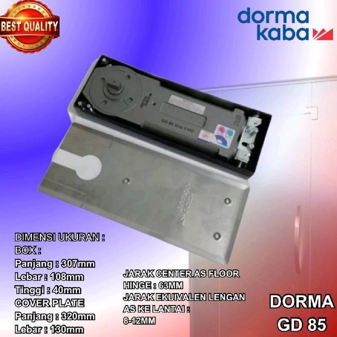 Jual PAKET FLOOR HINGE DORMAKABA/DORMA/DORMA KABA GD 85/GD85 SIZE 3 HO ...