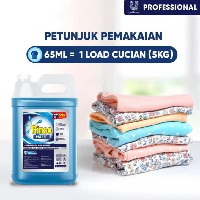 Jual Ready Stock Rinso Matic Professional Deterjen Laundry Kiloan Cair ...