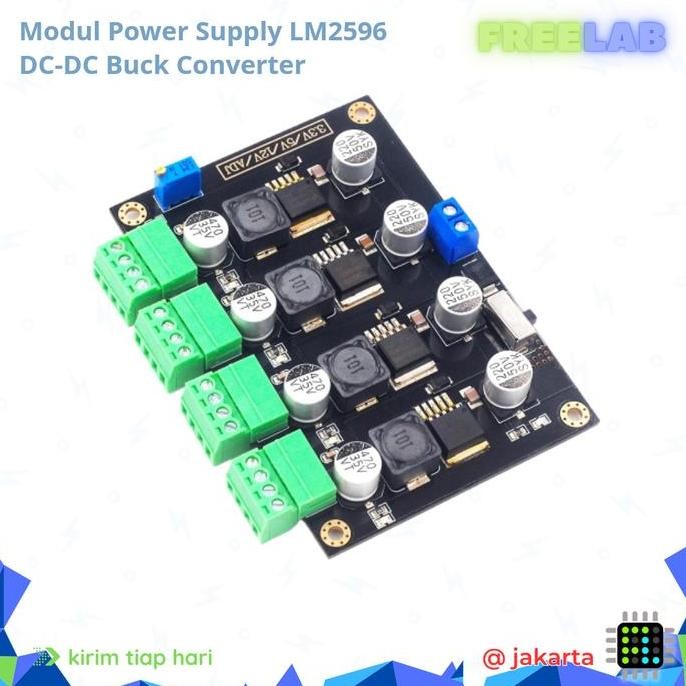 Jual MODUL POWER SUPPLY LM2596 MULTI-OUTPUT 3.3V/5V/12V/ADJ VOLTAGE REGULATOR DC-DC BUCK ...