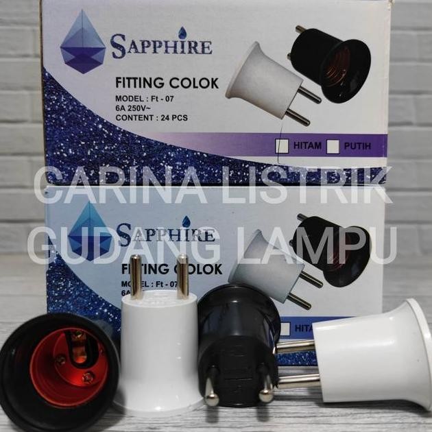 Jual DISCOUNT SAPPHIRE FITTING COLOK LAMPU E27 FITING SNI (LISTRIK ...