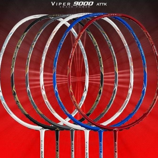 Jual Raket Badminton Original Hundred Viper 9000 Attack ATK White Blue ...
