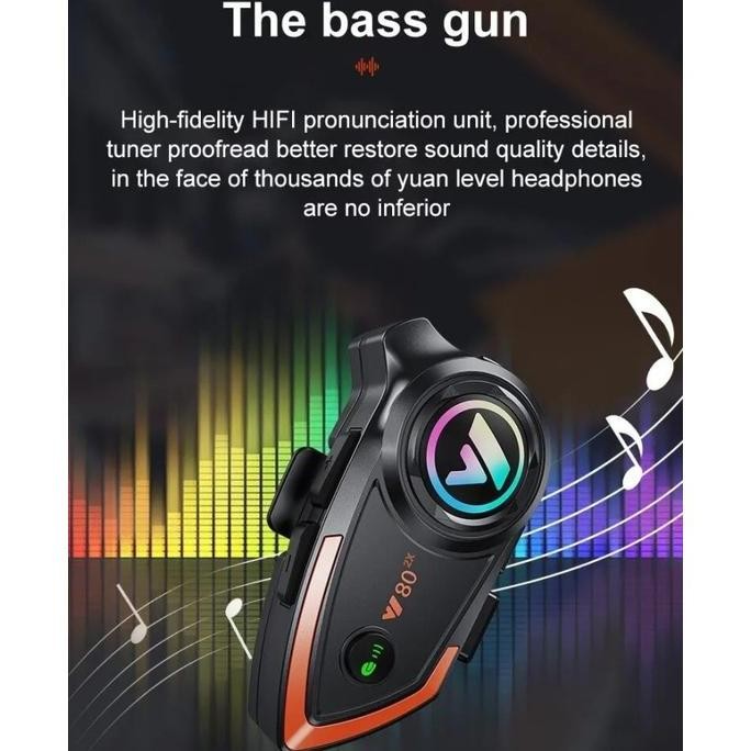 Jual Vimon Y80 2X Bluetooth Intercom Headset Helm 2 Rider Helmet ...