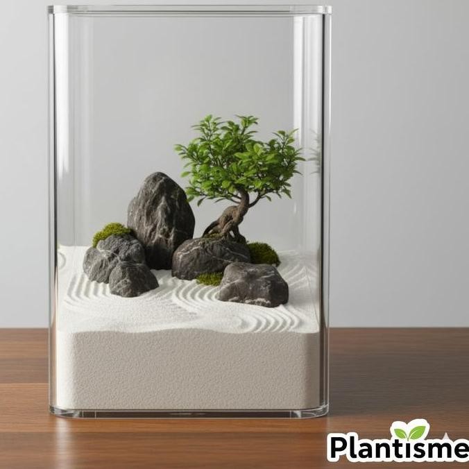 Jual Terrarium Akrilik - Zen Rock Garden Clear Vivarium Sand Pebble ...