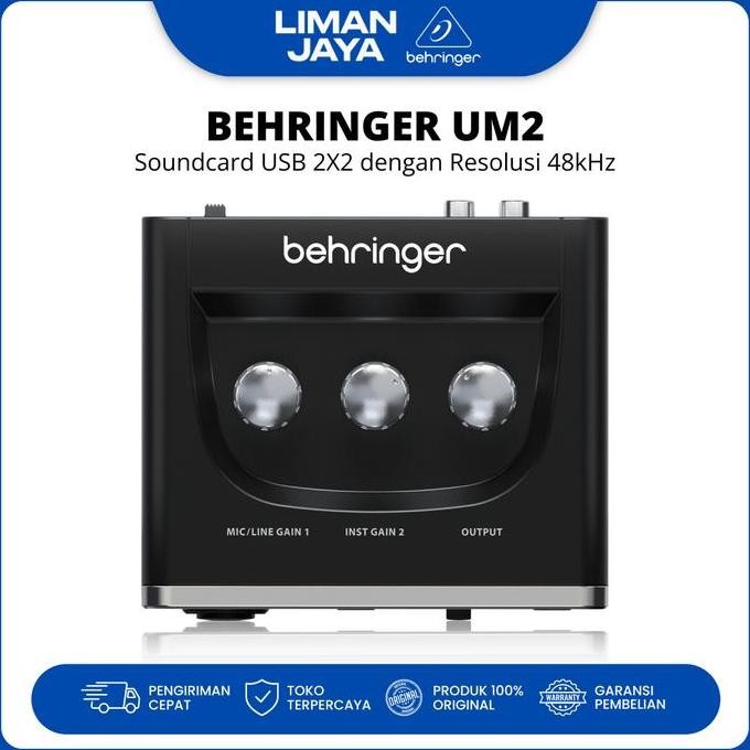 Jual Behringer Um2 Soundcard 2 Channel In 2 Out Usb Audio Interface Um ...