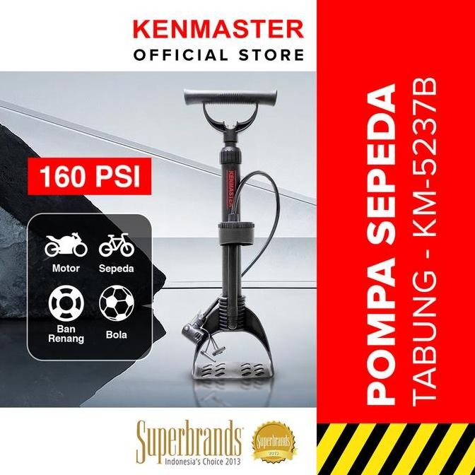 Jual Kenmaster Pompa Sepeda Tabung Km-5237B Hitam Pompa Ban / Pompa ...