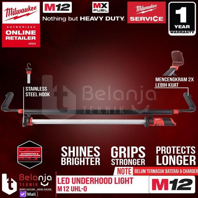 Jual WONDERWEISS- Milwaukee Led Underhood Light M12 UHL-0 Lampu Kerja ...