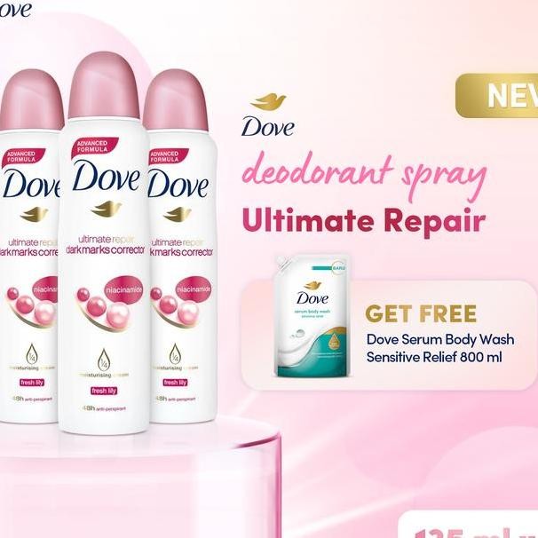 Jual Buy 3 Dove Antiperspirant Deodorant Spray Ultimate Repair Fresh ...
