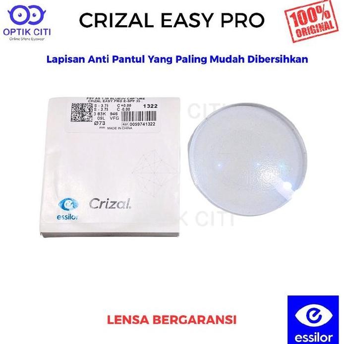 Jual Lensa Kacamata Blueray Crizal Essilor Easy Pro 1.56 Blue Uv ...