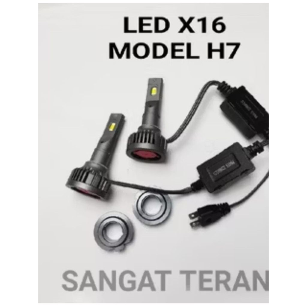 Jual LAMPU LED MOBIL X16 H4 H11 H7 H1 HB3 H16 SUPER TERANG ORIGINAL ...