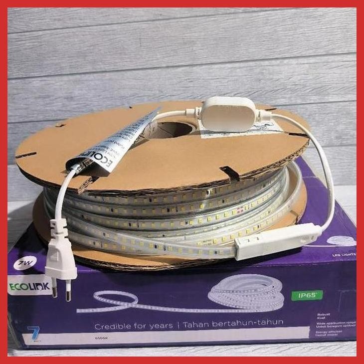 Jual READY ECOLINK LAMPU LED ROPE SELANG LED STRIP 2835 220V 7W/M 50M ...