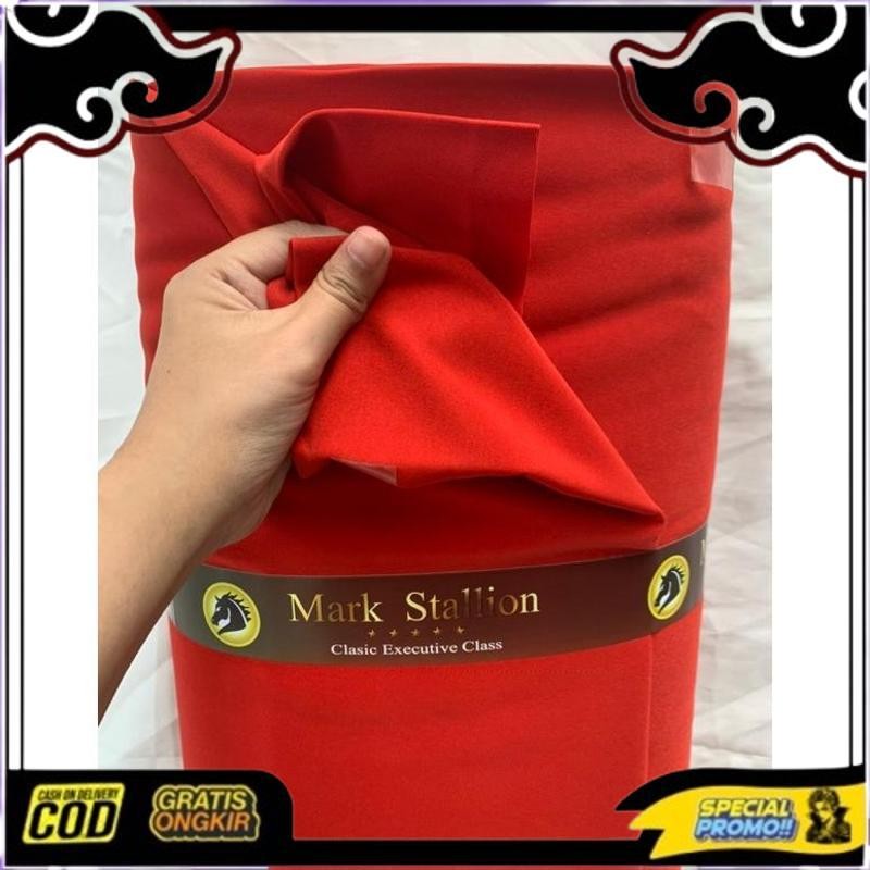 Jual Smile Today Kain Meteran Eceran Merah Cabe High Twis Mark Stallion ...