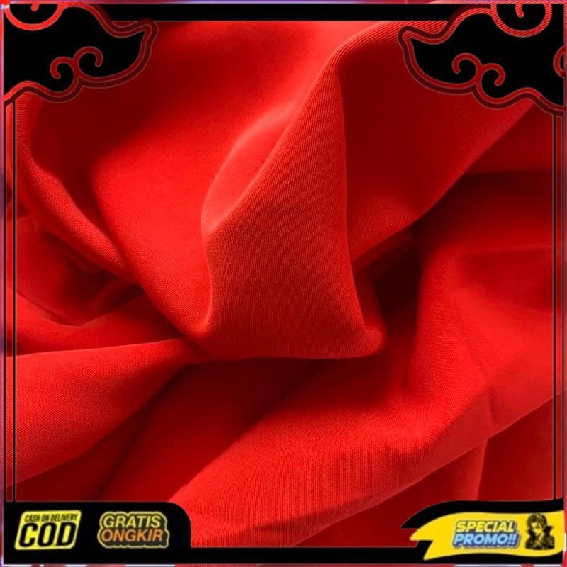 Jual Smile Today Kain Meteran Eceran Merah Cabe High Twis Mark Stallion ...