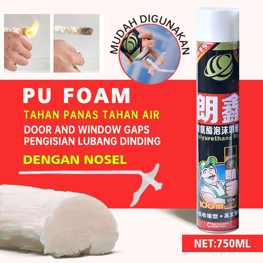 Jual 【DUMBO】PU Sealant Foam Spray 750ml PU Lem busa penyegel busa PU ...