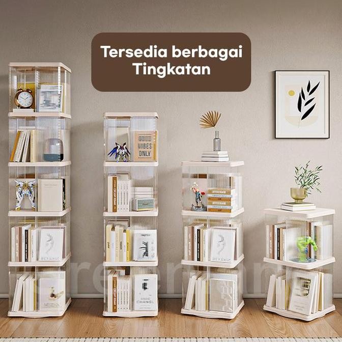 Jual Greenland Rak Susun Rak Buku Putar Putar 360 Derajat Rak ...