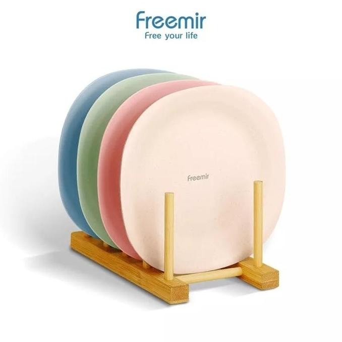 Jual [MJP] Freemir Piring Makan Wheat Straw Oval Plate Warna Warni Set ...