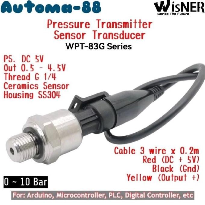 Jual SINISTER- Wisner WPT-83G-E4G4 Pressure Sensor 0-10Bar DC 5V ...