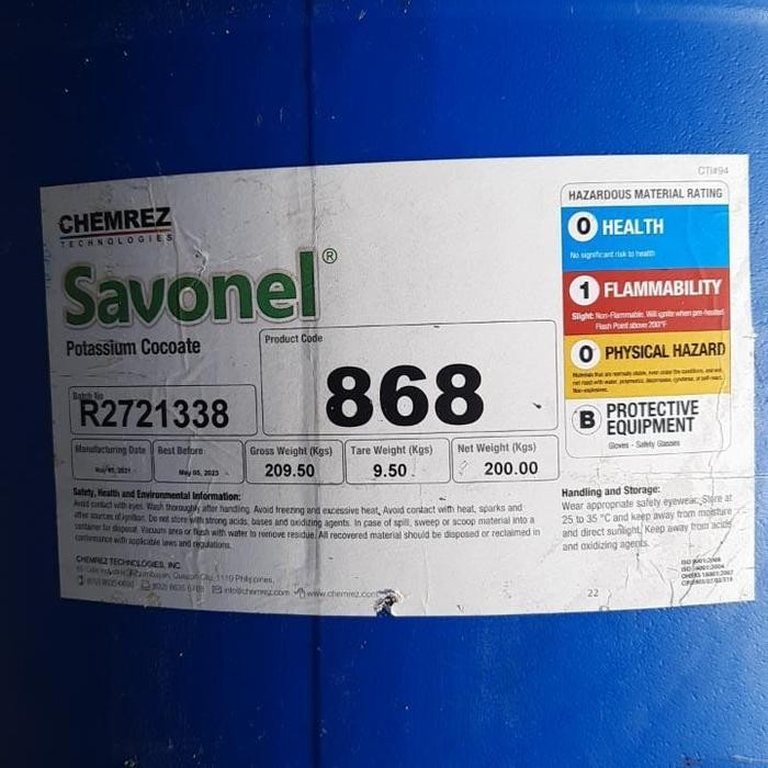 Jual Potassium Cocoate Savonel 868 kemasan 1 Liter | Shopee Indonesia