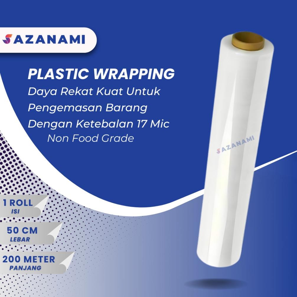 Jual STRETCH FILM 50CM X 200M PLASTIK WRAPPING PLASTIC WRAP PACKINGAN ...
