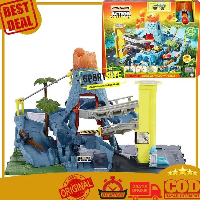 Jual Matchbox Action Drivers Volcano Escape Playset Track Hot Wheels ...