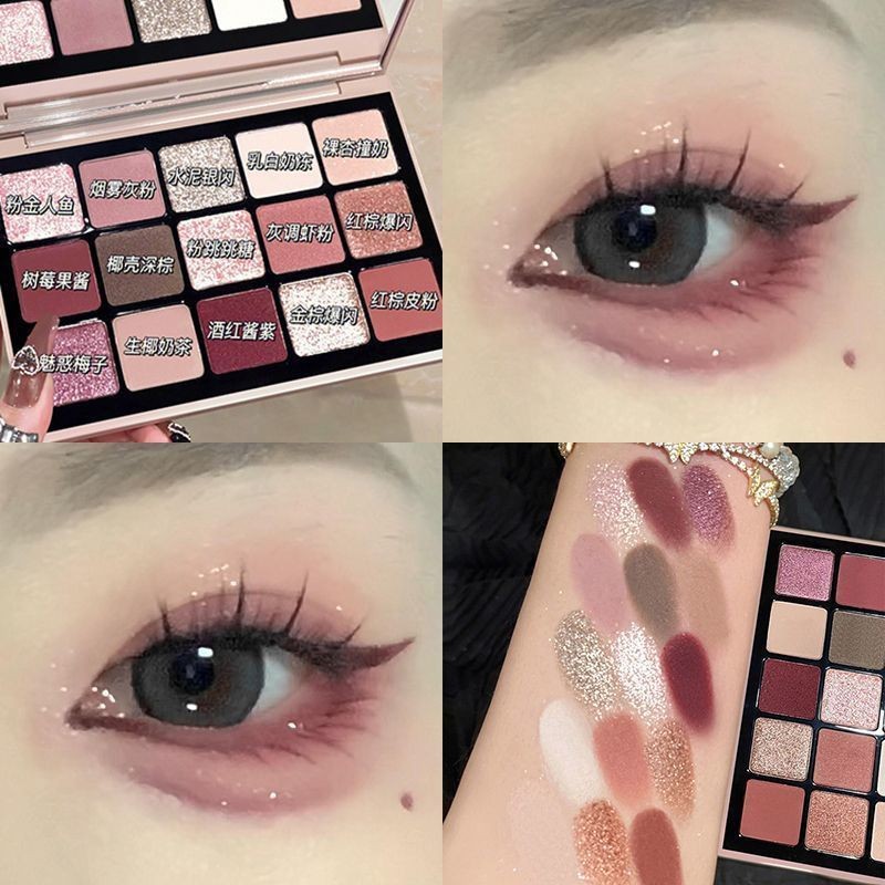 Jual 15Palet Eyeshadow Rose Pearl Matte Merah Coklat Semen Warna Bumi ...