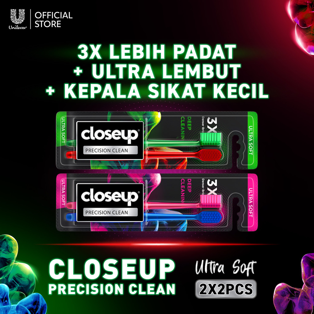 Jual Sikat Gigi Close Up Precision Clean Isi 2 - Sikat Gigi Lembut ...