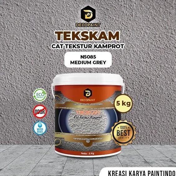 Jual Tekskam Medium Grey | Cat Tekstur Kamprot - Kemasan 5Kg | Shopee ...