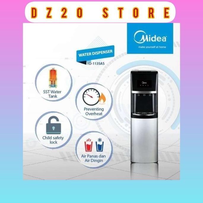Jual MIDEA WATER DISPENSER GALON BAWAH YD1135AS DISPENSER AIR STAINLES ...