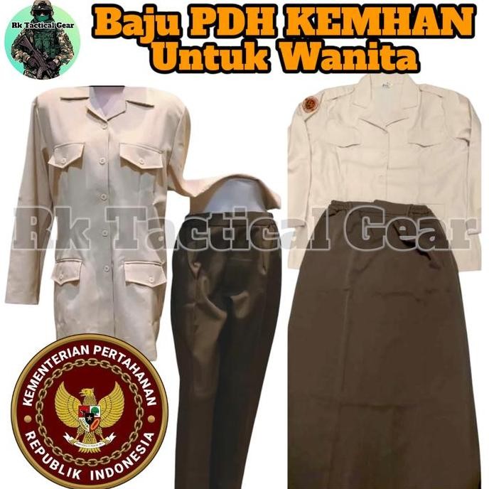 Jual Setelan Baju Seragam PDH PNS KEMHAN WANITA KREM / BAJU PDH CPNS ...