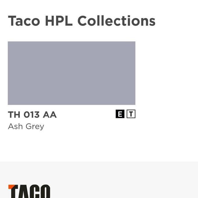 Jual Terbaik Taco Hpl Taco Th 013 Aa Ash Grey - Produk Per Lembar Dari ...