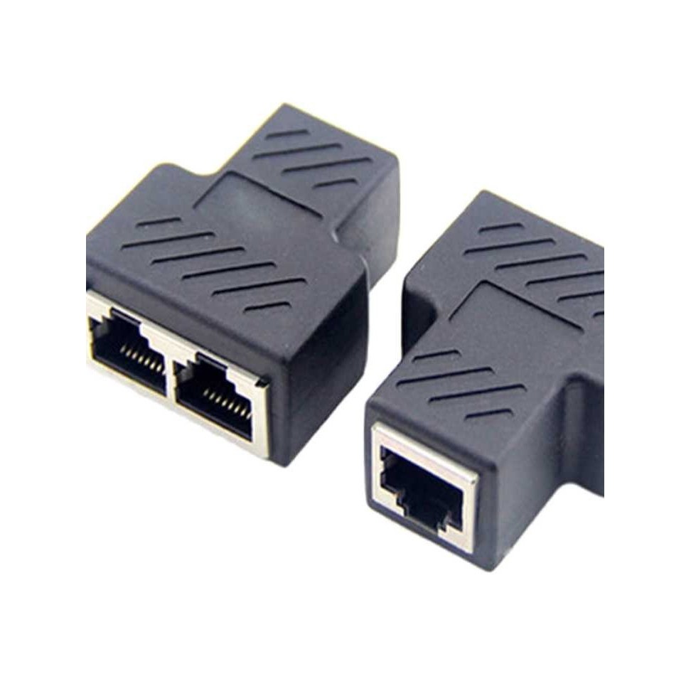 Jual RJ45 LAN Ethernet Network Connector Splitter 1 to 2 / Lan Splitter ...
