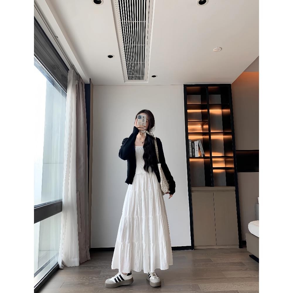 Jual VITALFLOW Rok Panjang Wanita Putih 2025 Model A-Line, Rok Gantung ...