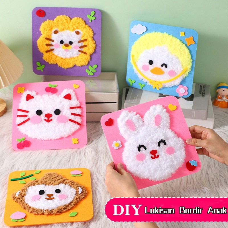 Jual [Ready]Mainan Edukasi Anak/DIY Merajut Benang Jadi Karakter Hewan ...