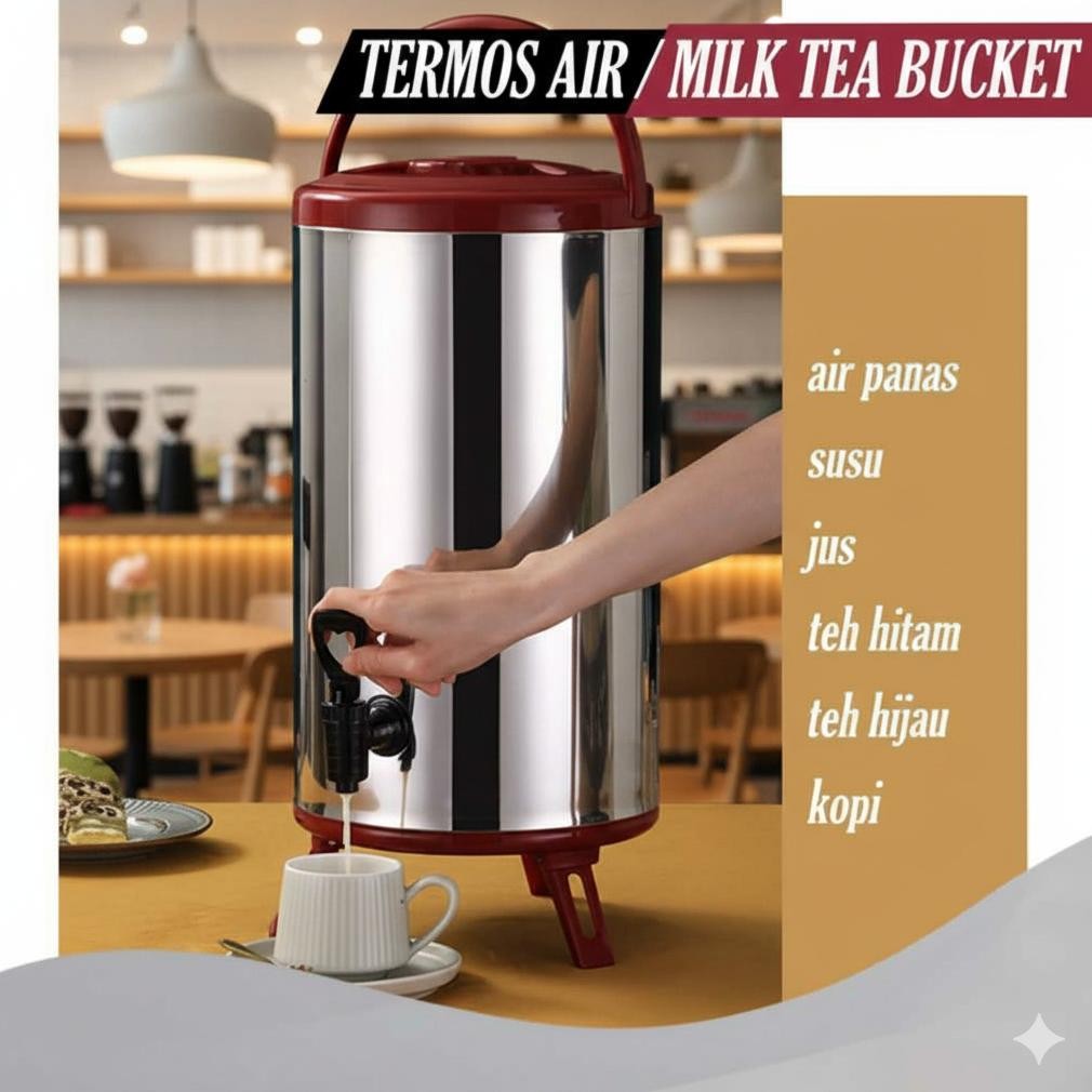 Jual Termos Air Milk Tea Bucket Water 8 10 12 Liter Dispenser Minuman ...